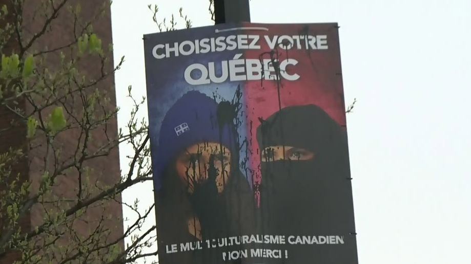 WATCH Controversial campaign signs being replaced in Gouin