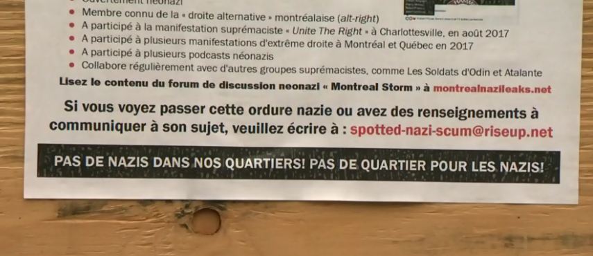 WATCH Posters outing alleged neoNazis appear in NDG